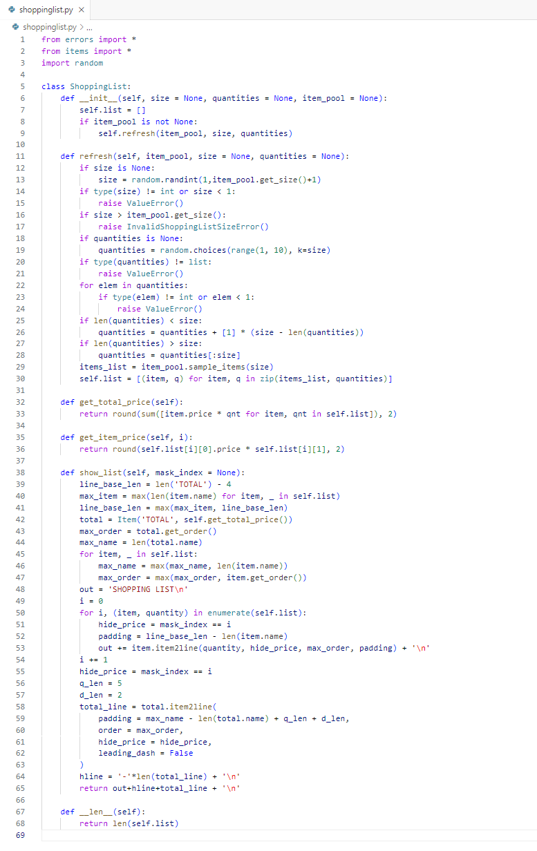 Solved ScenarioShopping List AppShopping List Application | Chegg.com