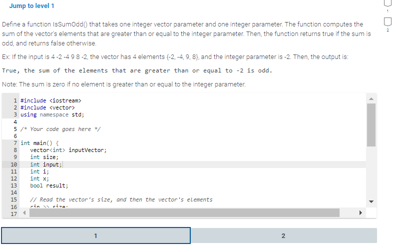 Solved Define a function IsSumOdd0 that takes one integer | Chegg.com