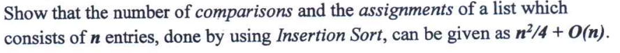 Solved Show that the number of comparisons and the | Chegg.com
