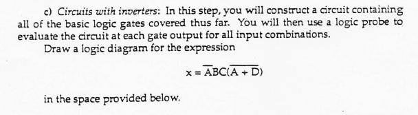 Solved c) Circuits with inverters: In this step, you will | Chegg.com