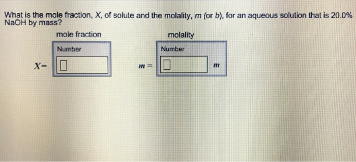 Solved What is the mole fraction, X, of solute and the | Chegg.com