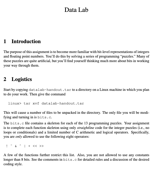 Solved Data Lab 1 Introduction The purpose of this | Chegg.com