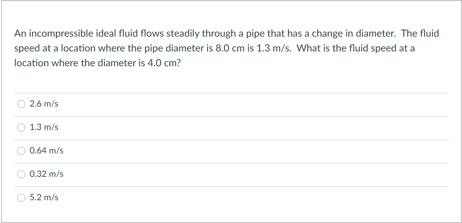 Solved An incompressible ideal fluid flows steadily through | Chegg.com