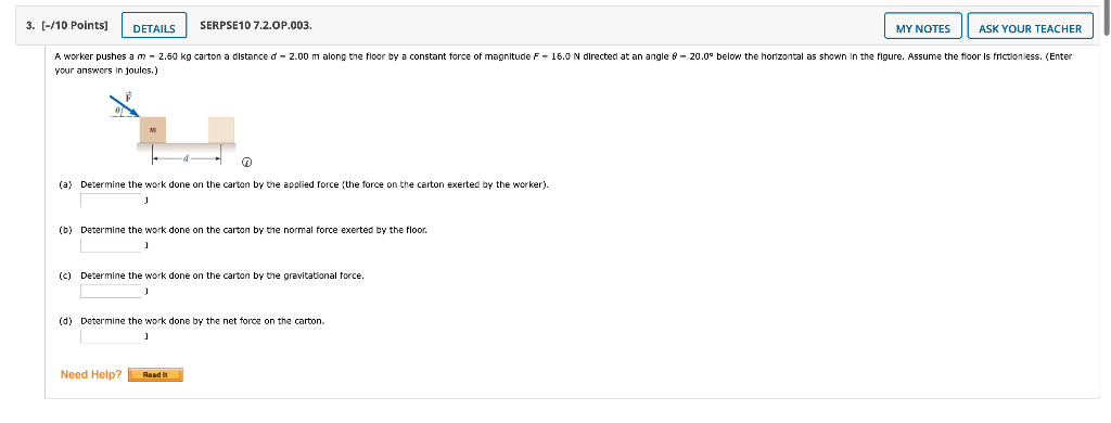 Solved Your answers in joules.) (a) Determine the work done | Chegg.com