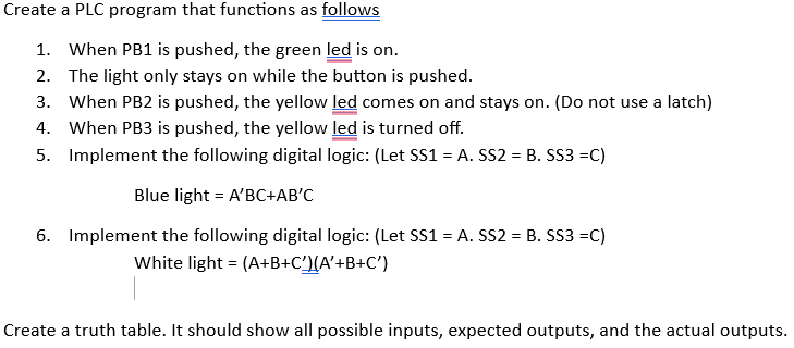 Solved Create a truth table in excel for the following. It | Chegg.com