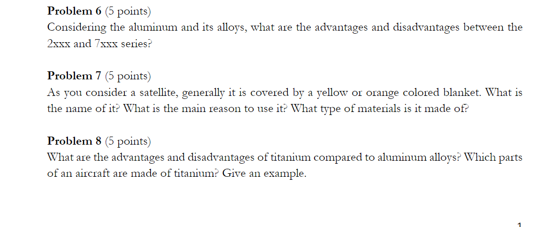 Solved Problem 6 (5 points) Considering the aluminum and its | Chegg.com