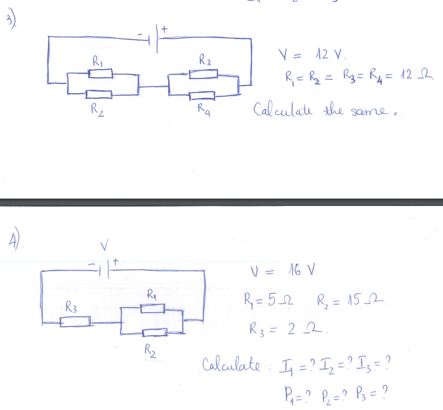 Solved . 3 + Ri R3 V = 12 v. R = R₂ = R3 = R4 = 12 h. = R2 | Chegg.com