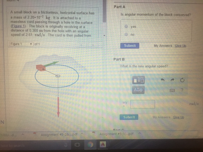 Solved A small block on a frictionless, horizontal surface | Chegg.com