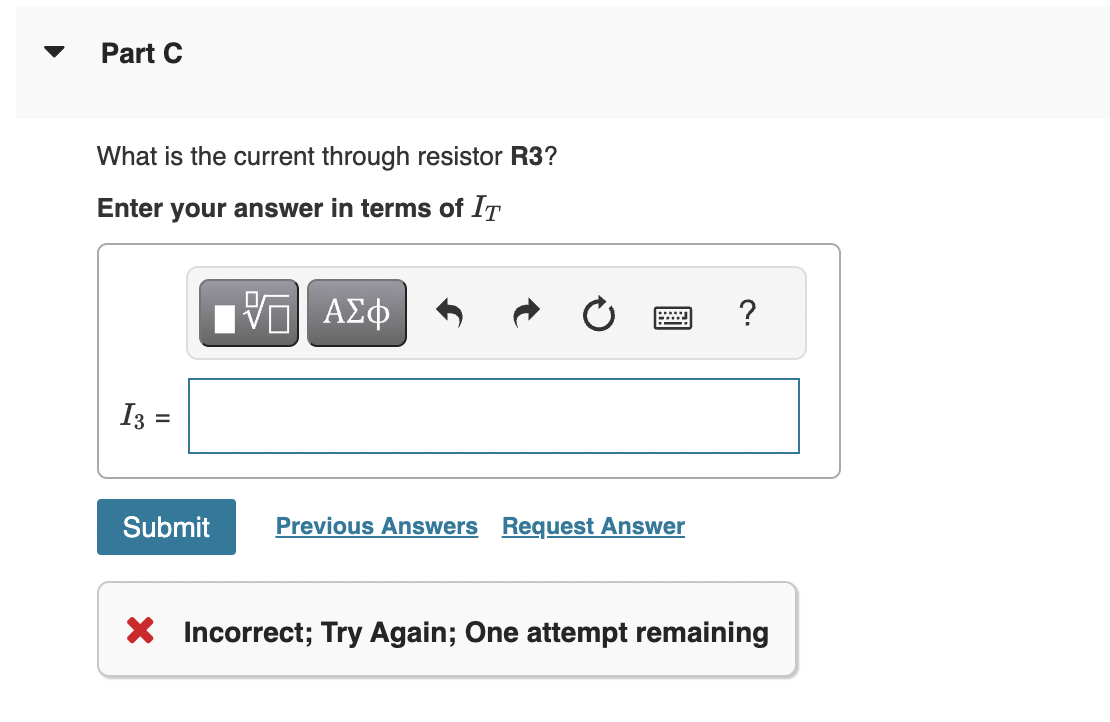 Solved What is the current through resistor R3 ? Enter your | Chegg.com