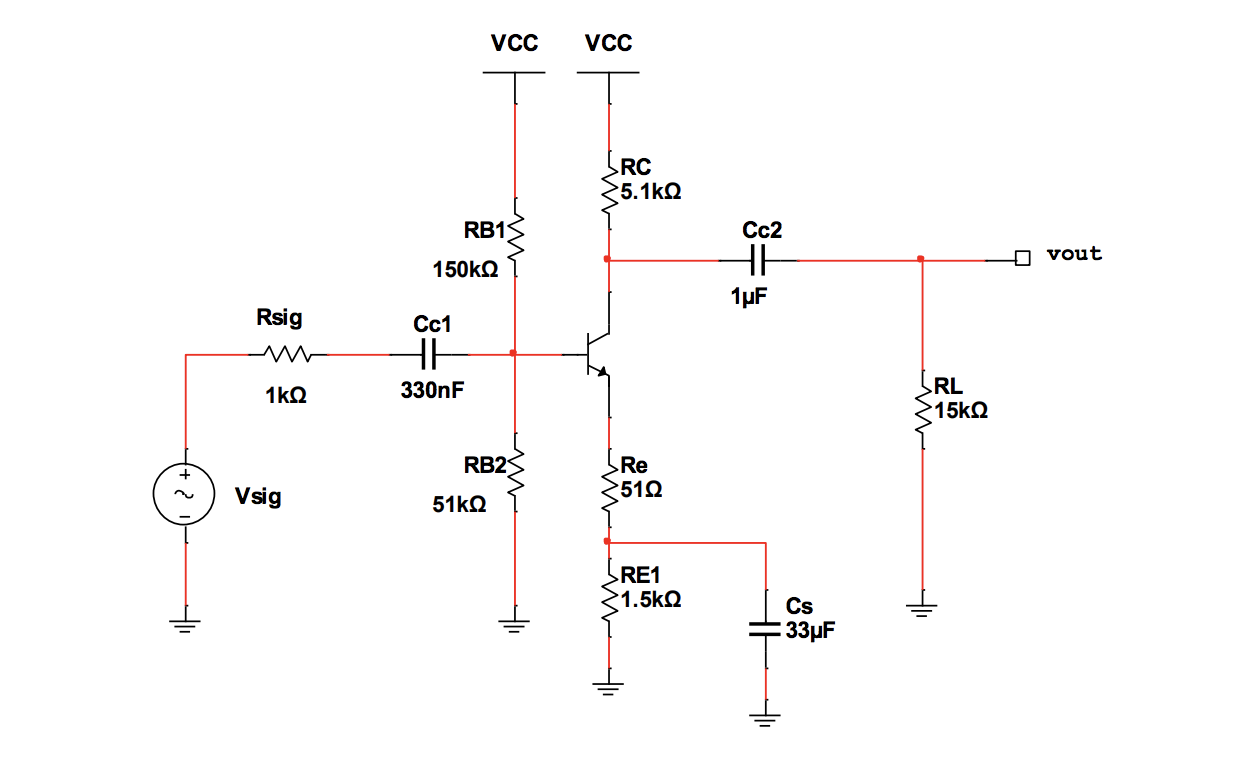 Solved Consider the following discrete BJT amplifier. Assume | Chegg.com