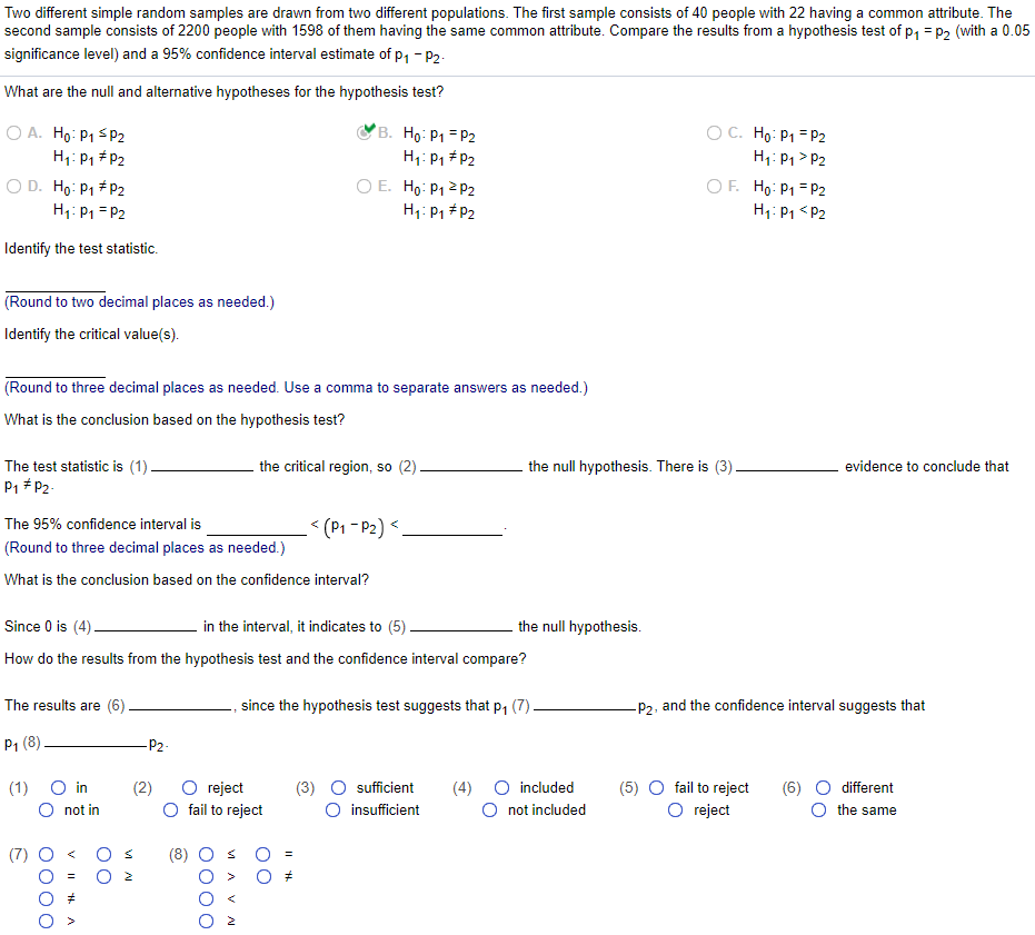 Solved Two different simple random samples are drawn from | Chegg.com
