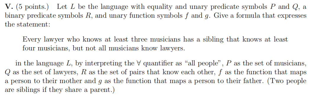 Solved Let L be the language with equality and unary | Chegg.com