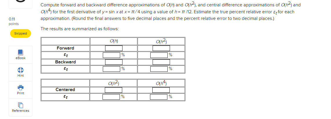 Solved Compute forward and backward difference | Chegg.com