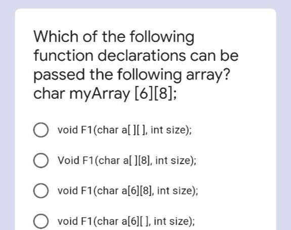 Solved Which of the following function declarations can be | Chegg.com