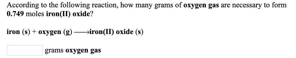 Solved According to the following reaction, how many grams | Chegg.com