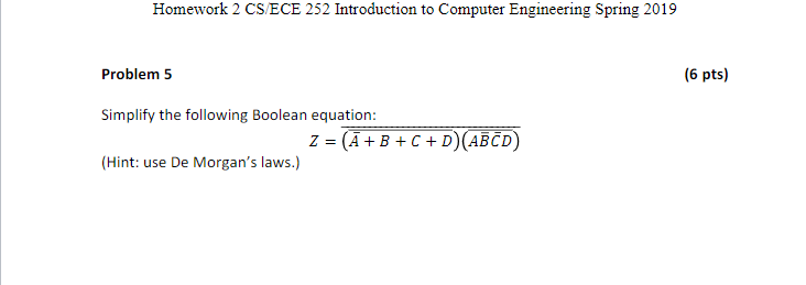 Solved Homework 2 CS/ECE 252 Introduction to Computer | Chegg.com