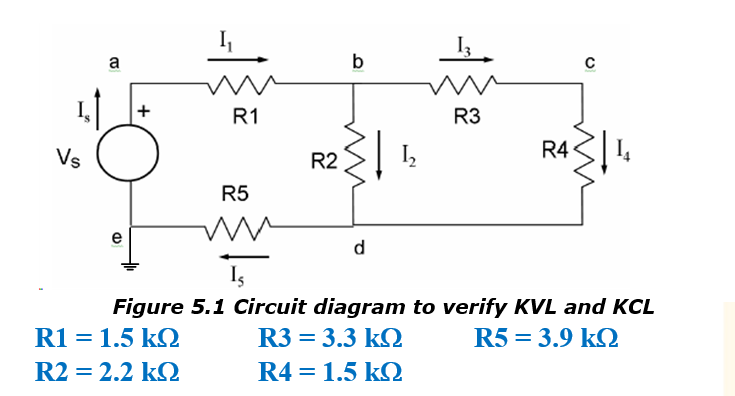 Solved b R1 R2 | 1, R5 Is Figure 5.1 Circuit diagram to | Chegg.com