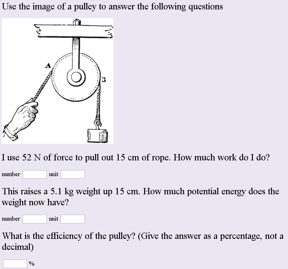 Solved Use the image of a pulley to answer the following | Chegg.com