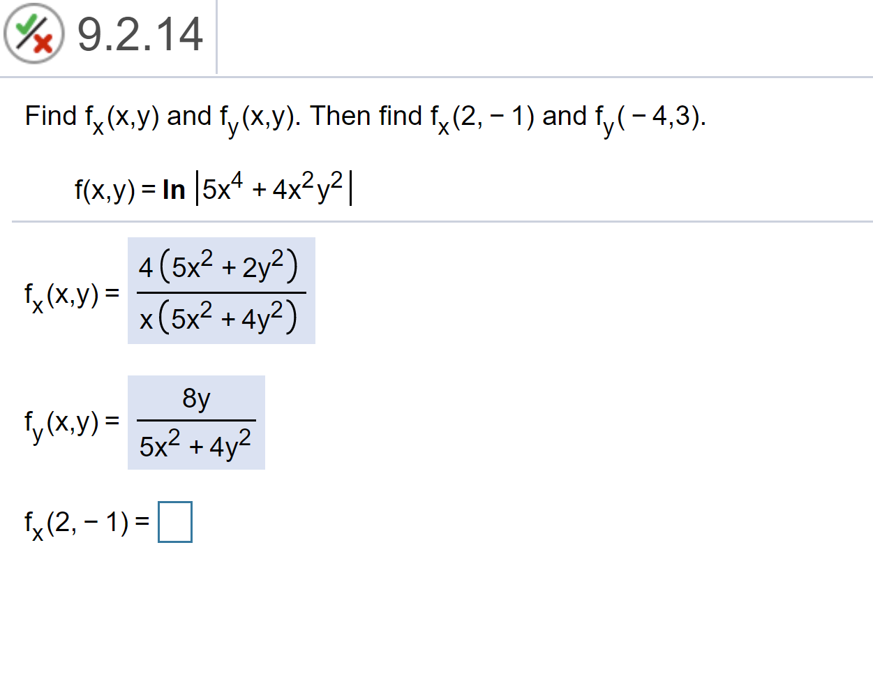 Solved % 9.2.11 *4 +6y5 For the function f(x,y) = x^ + yô | Chegg.com