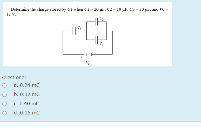 Solved Determine the charge stored by C1 ﻿when | Chegg.com
