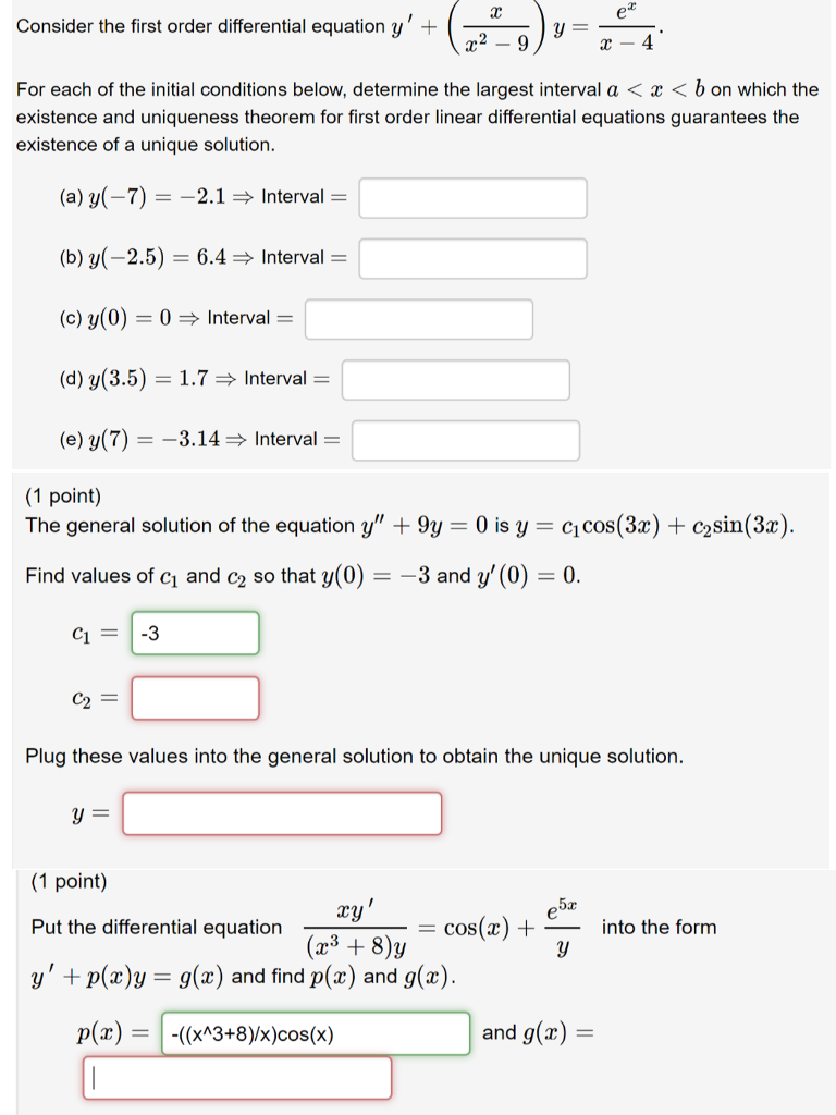 Solved Consider the first order differential equation y'+ | Chegg.com