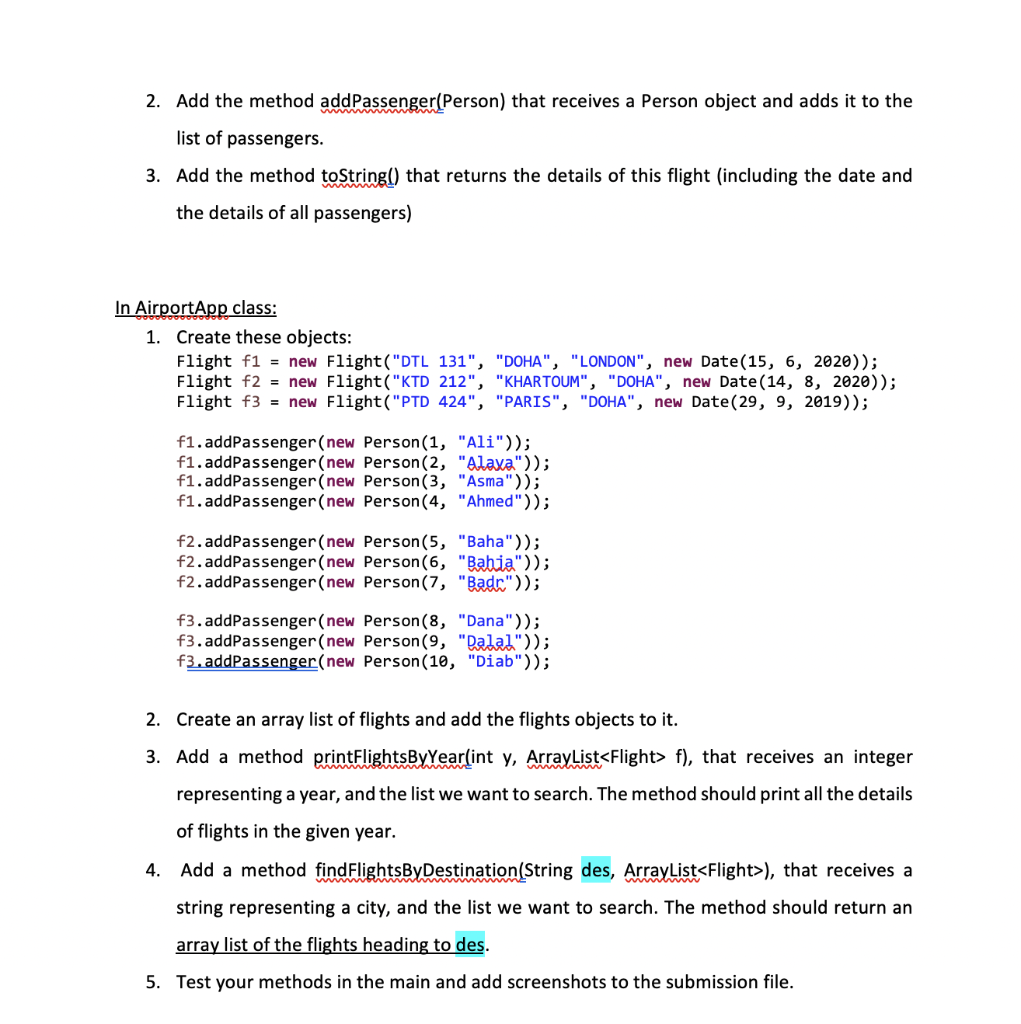 Solved An airport system keep track of the flights to and | Chegg.com