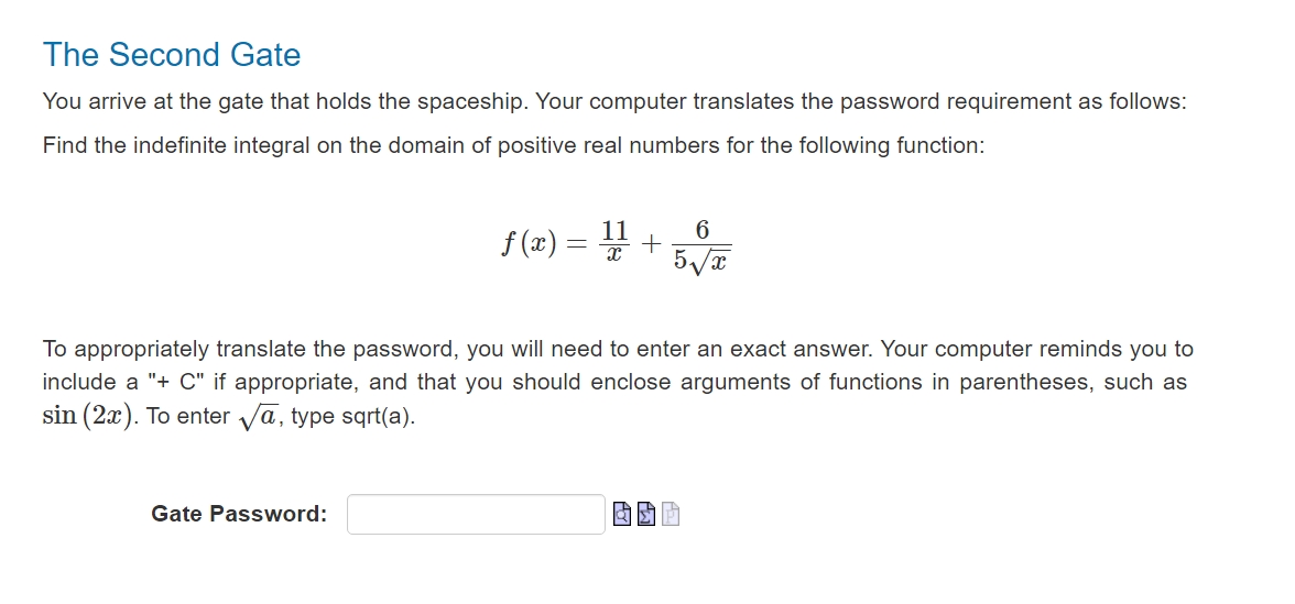 Solved The Second GateYou arrive at the gate that holds the | Chegg.com