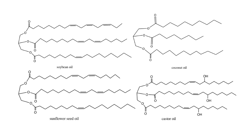 Solved 10. Given the structure of four nature plant oil | Chegg.com