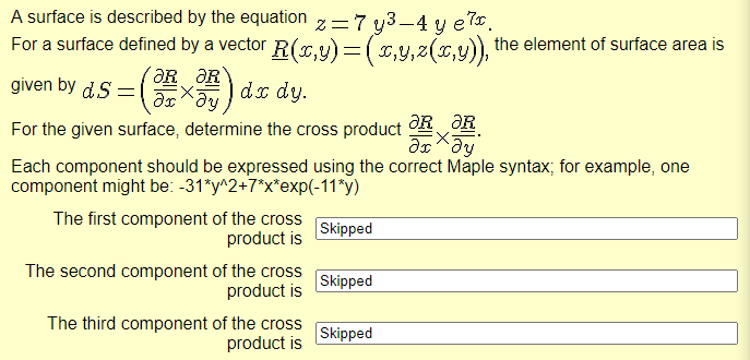 Solved 1 A surface is described by the equation 2 = 7 43–4 y | Chegg.com