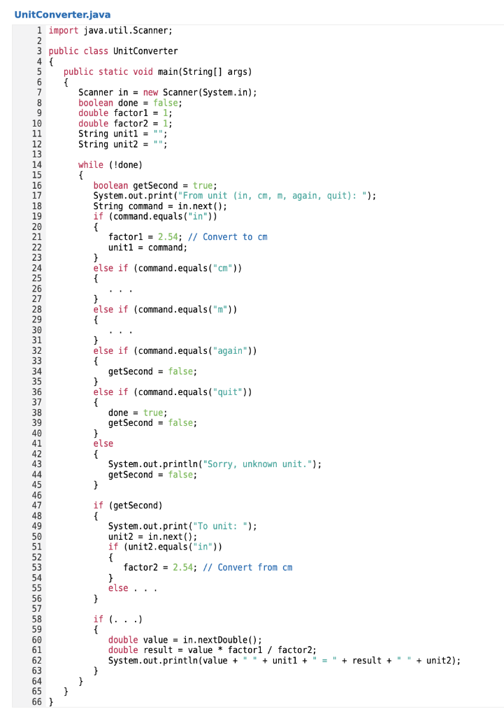 Solved Java programming, please help fill in all the (. . | Chegg.com