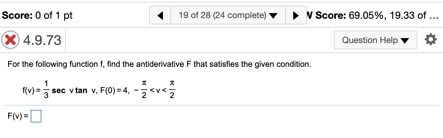 Solved Score: 0 of 1 pt 18 of 28 (24 complete) N Score: | Chegg.com
