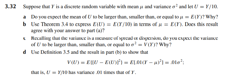Solved 32 Suppose That Y Is A Discrete Random Variable With 4448