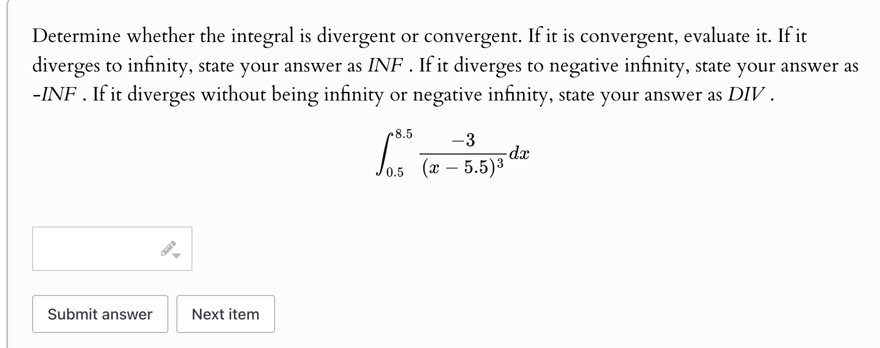 Solved Determine whether the integral is divergent or | Chegg.com