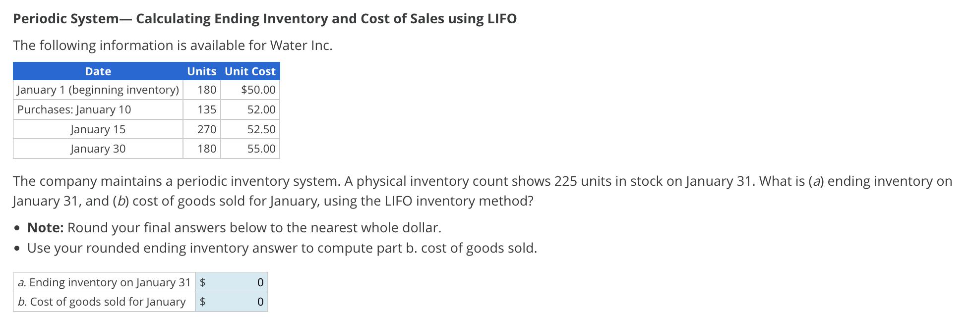 Solved Periodic System-Calculating Ending Inventory and Cost | Chegg.com