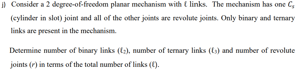Consider a 2 degree-of-freedom planar mechanism with | Chegg.com