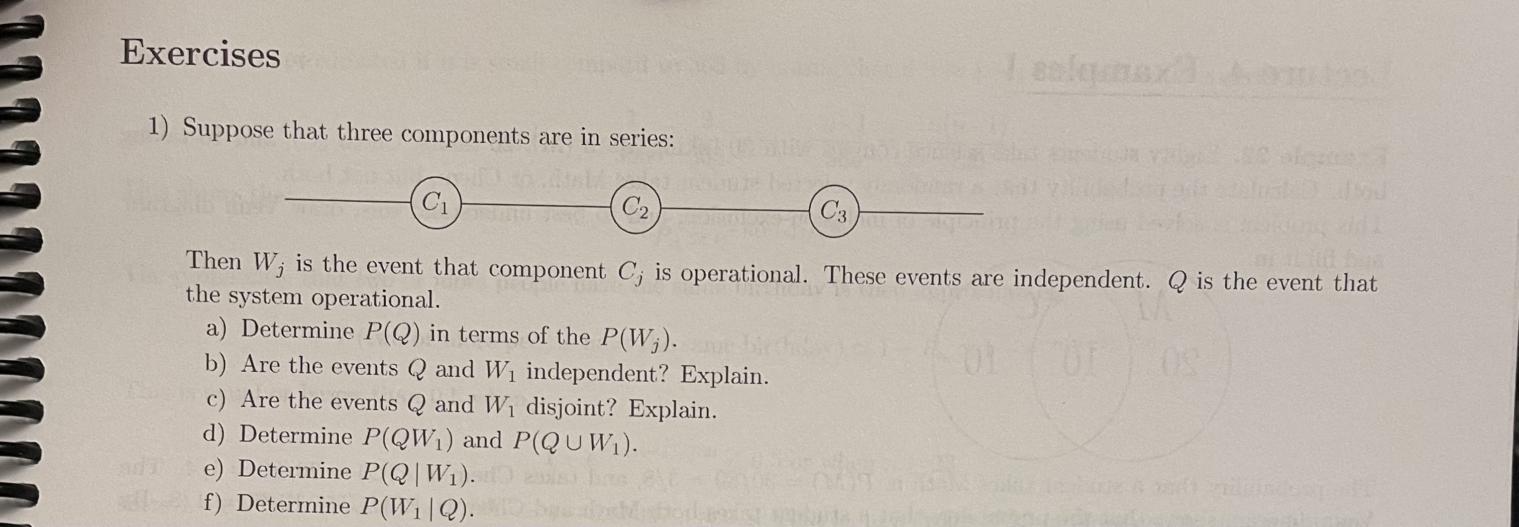 Solved 1) Suppose that three components are in series: Then | Chegg.com
