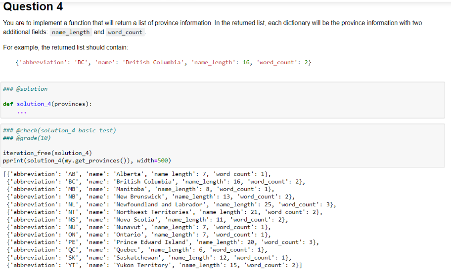 Solved Assignment using lambda functions and | Chegg.com