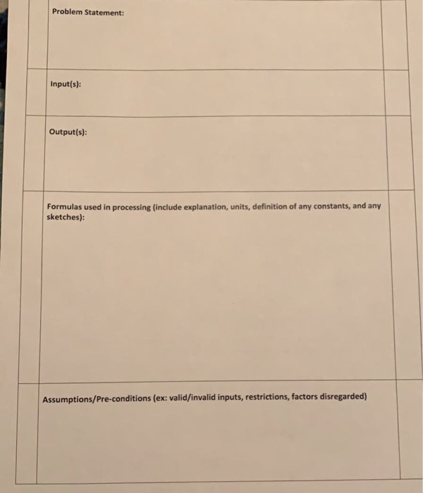 Solved Problem Statement Input S Output S Formulas Used Processing Include Explanation Units 1300