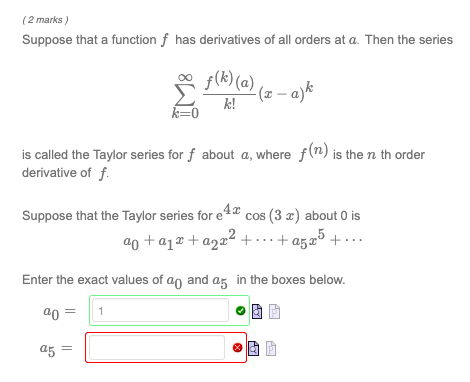 Solved (2 marks) Suppose that a function f has derivatives | Chegg.com