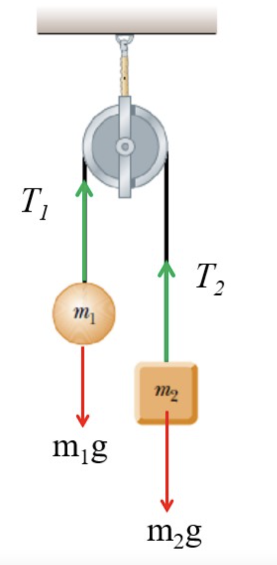 Solved The figure is called an Atwood’s Machine where two | Chegg.com