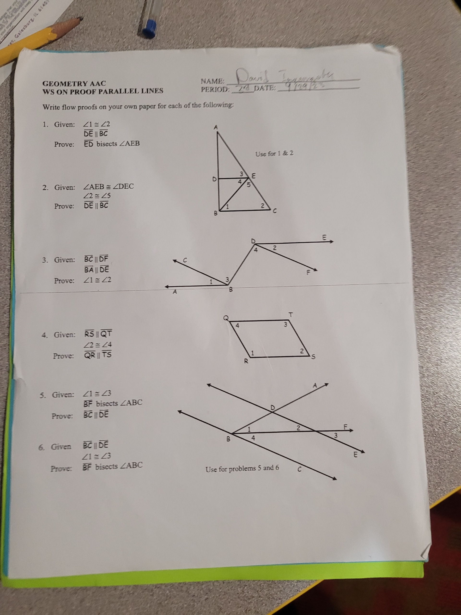 Solved Write flow proofs on your own paper for each of the | Chegg.com