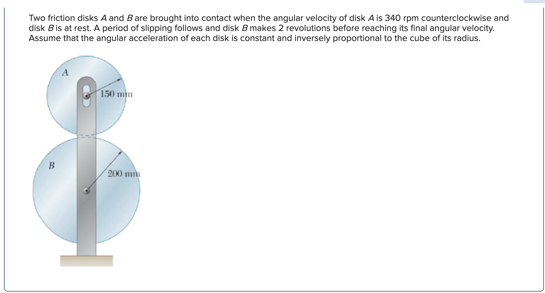 Solved Two friction disks A and B ﻿are brought into contact | Chegg.com