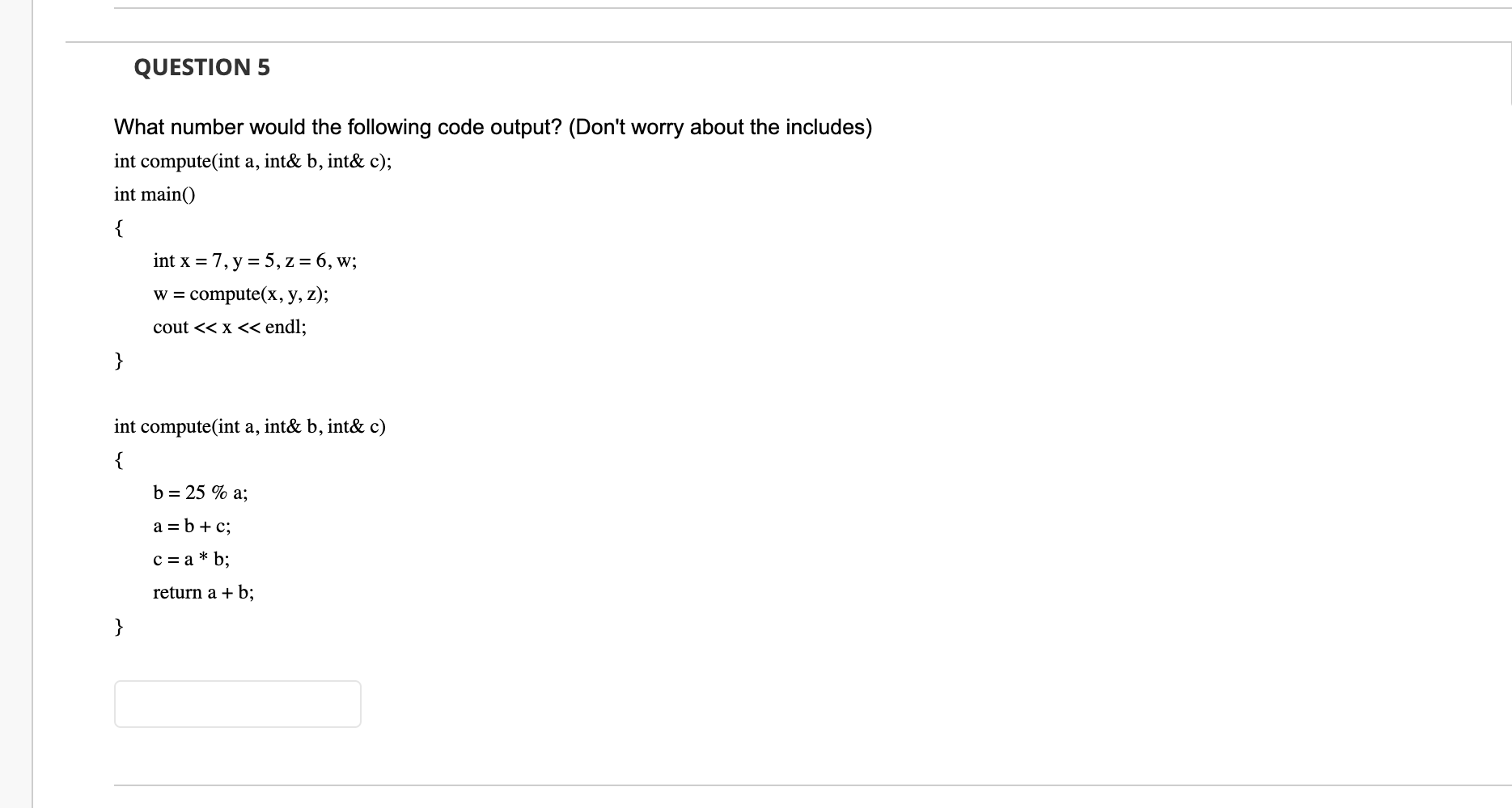 Solved QUESTION 4 What number would the following code | Chegg.com
