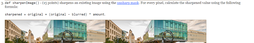 Python Sharpen an existing Image from PIL import | Chegg.com