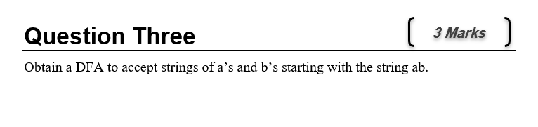 Solved Obtain a DFA to accept strings of a's and b's | Chegg.com
