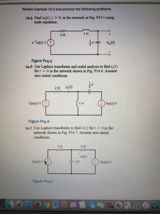 Solved Find v_0(t), t > 0. in the network in Fig P14.5 using | Chegg.com