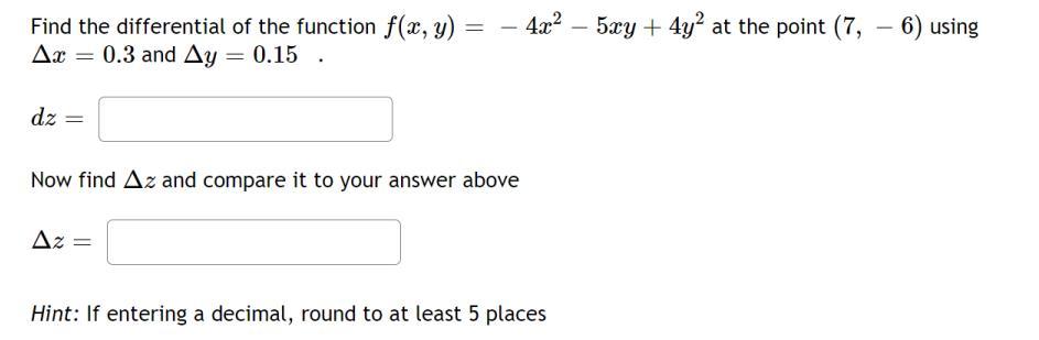Solved Find the differential of the function | Chegg.com
