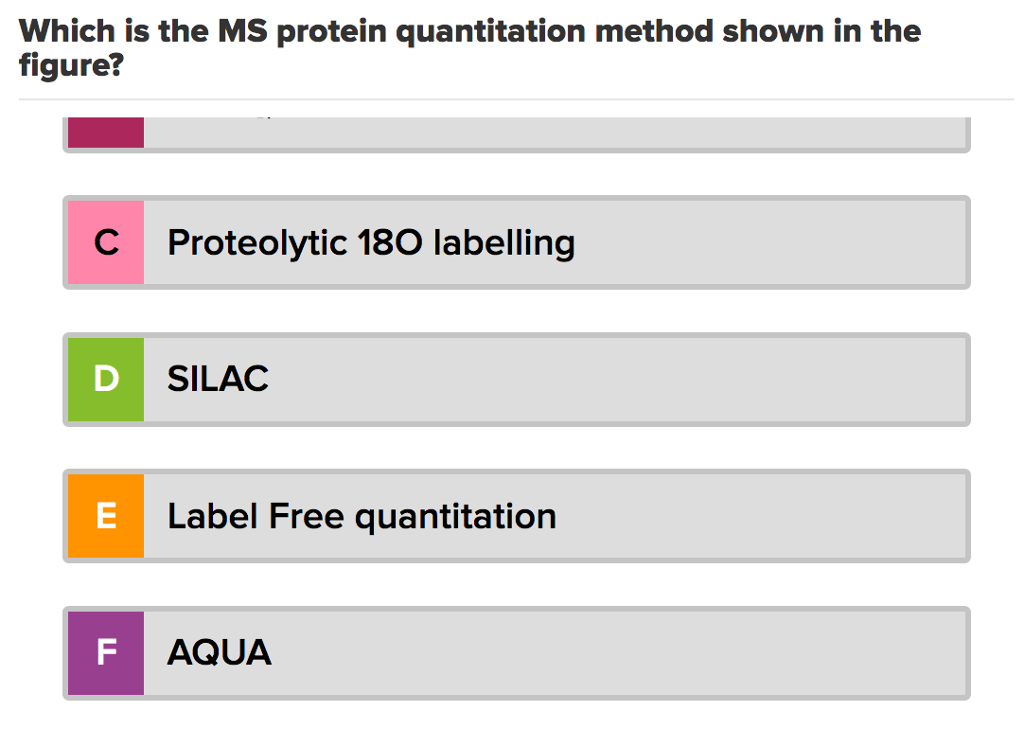 Solved Which is the MS protein quantitation method shown in | Chegg.com