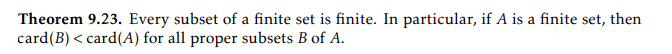 Solved Theorem 9.23. Every subset of a finite set is finite. | Chegg.com