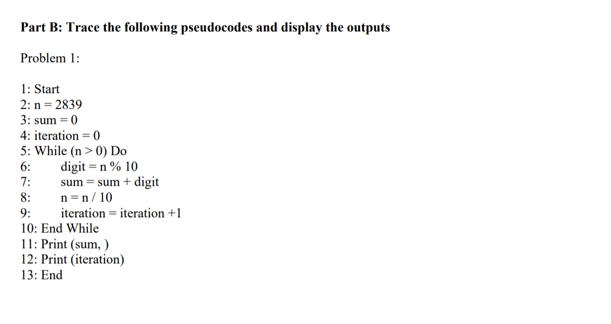 Solved can you please trace the following problem using a | Chegg.com